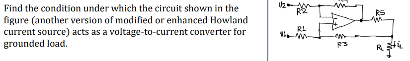 Solved Find the condition under which the circuit shown in | Chegg.com