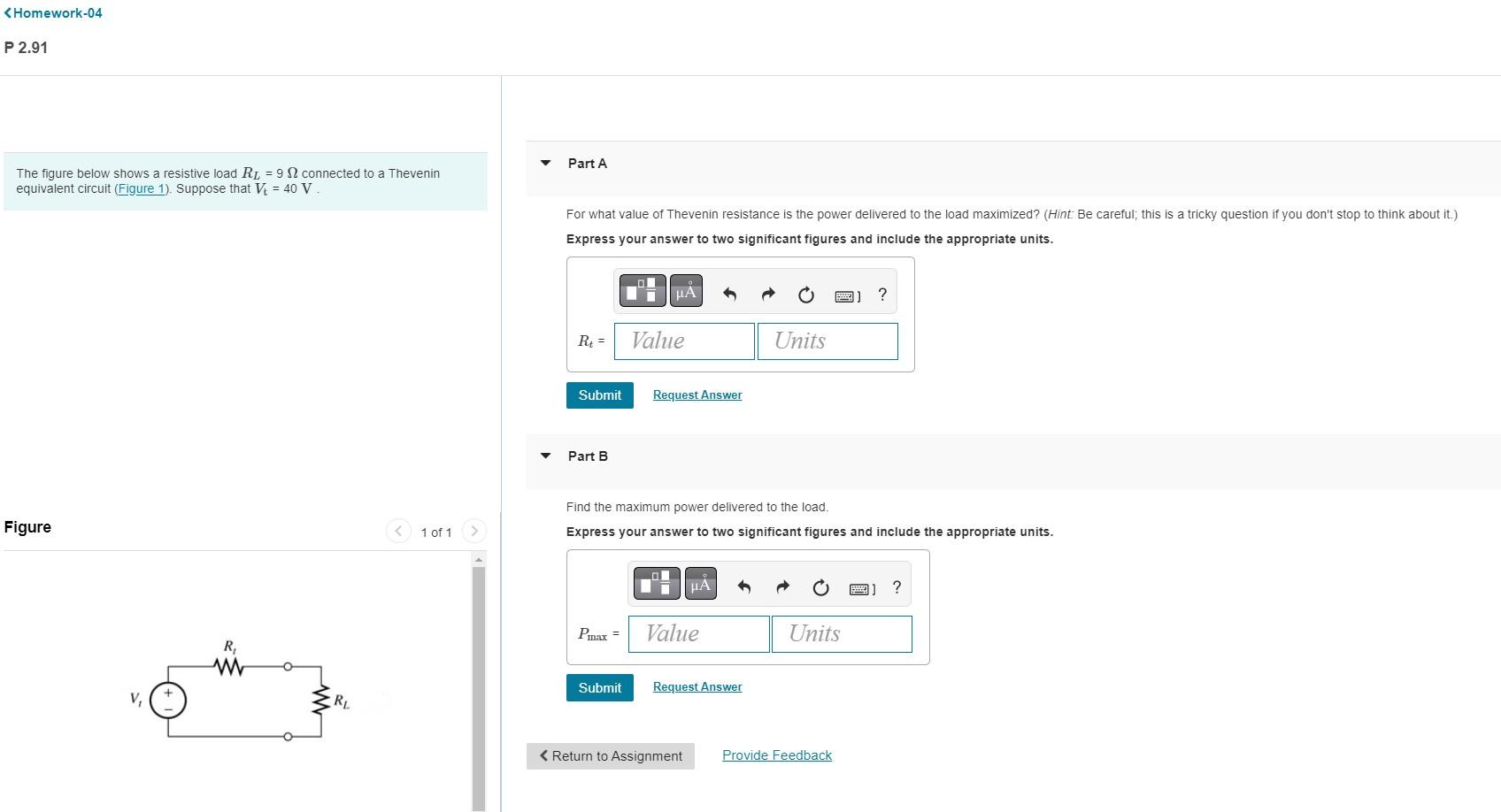 Solved The figure below shows a resistive load RL=9Ω | Chegg.com