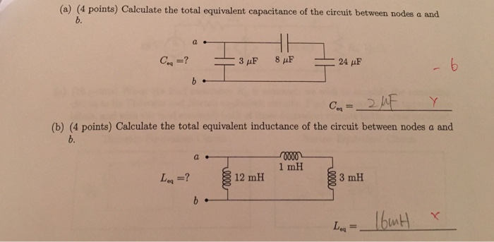 Solved (a) (4 points) Calculate the total equivalent | Chegg.com