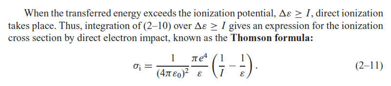Solved Using Thomson formula (2-11), calculate ionization | Chegg.com