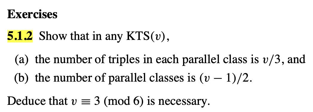Solved Exercises5.1.2 ﻿Show that in any KTS(v),(a) ﻿the | Chegg.com