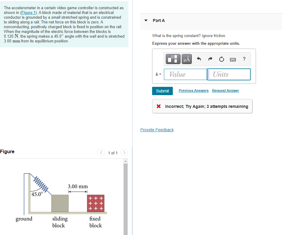 Solved Part A The accelerometer in a certain video game | Chegg.com
