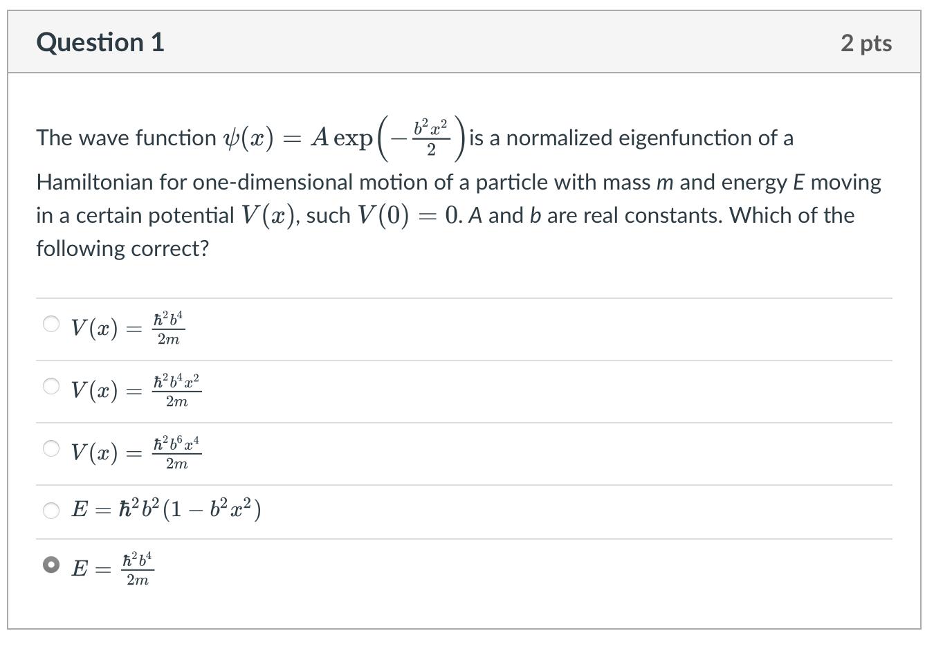 Solved The Wave Function ψ X Aexp −2b2x2 Is A Normalized