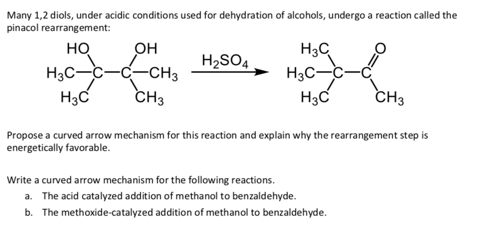 Solved Many 1,2 diols, under acidic conditions used for | Chegg.com