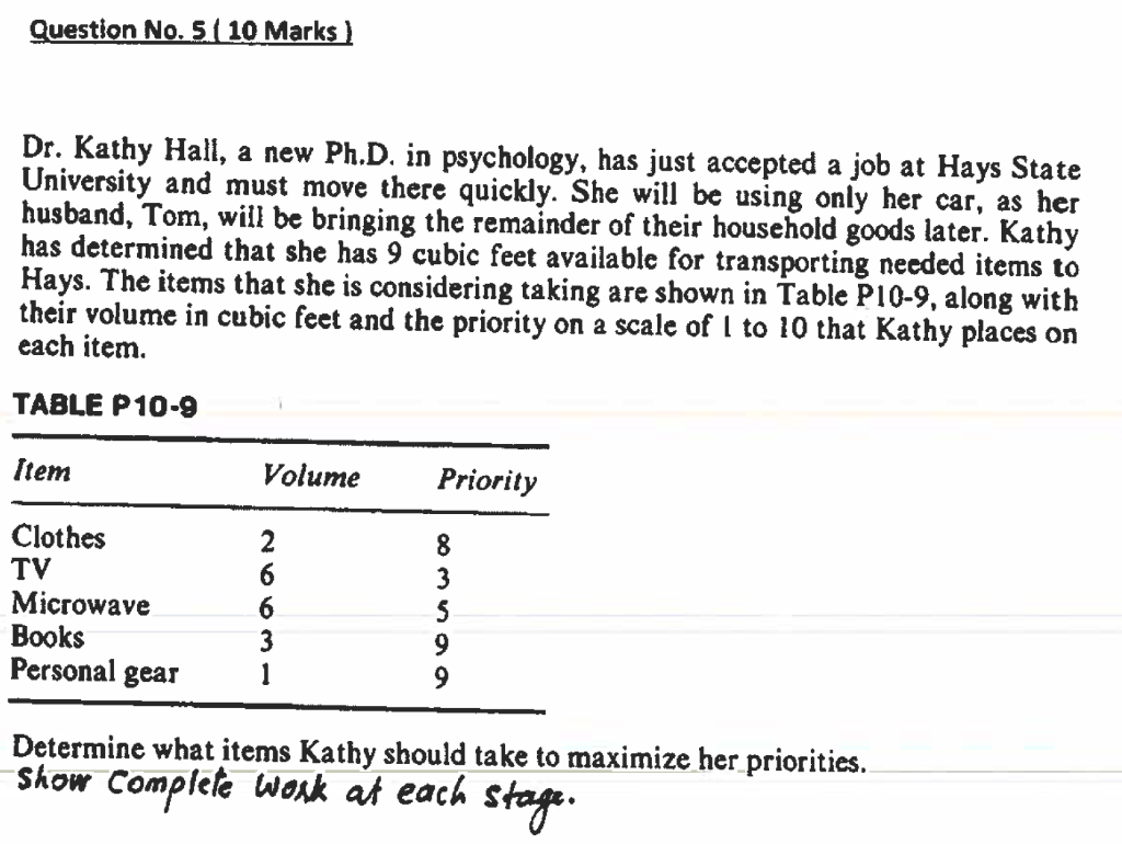Solved Question No. 5( 10 Marks ) Dr. Kathy Hall, a new | Chegg.com Solved Question No. 5( 10 Marks ) Dr. Kathy Hall, a new | Chegg.com