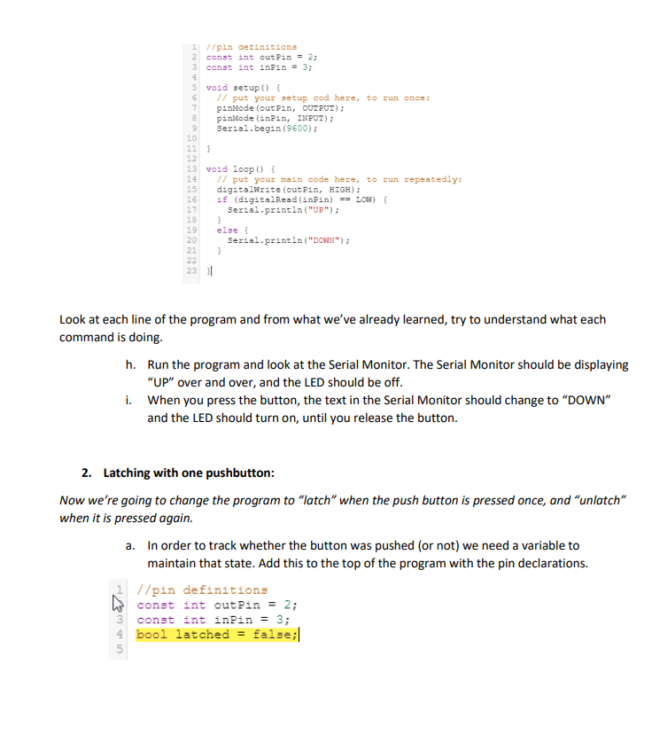 Solved We're going to connect one LED (with its resistor) to | Chegg.com