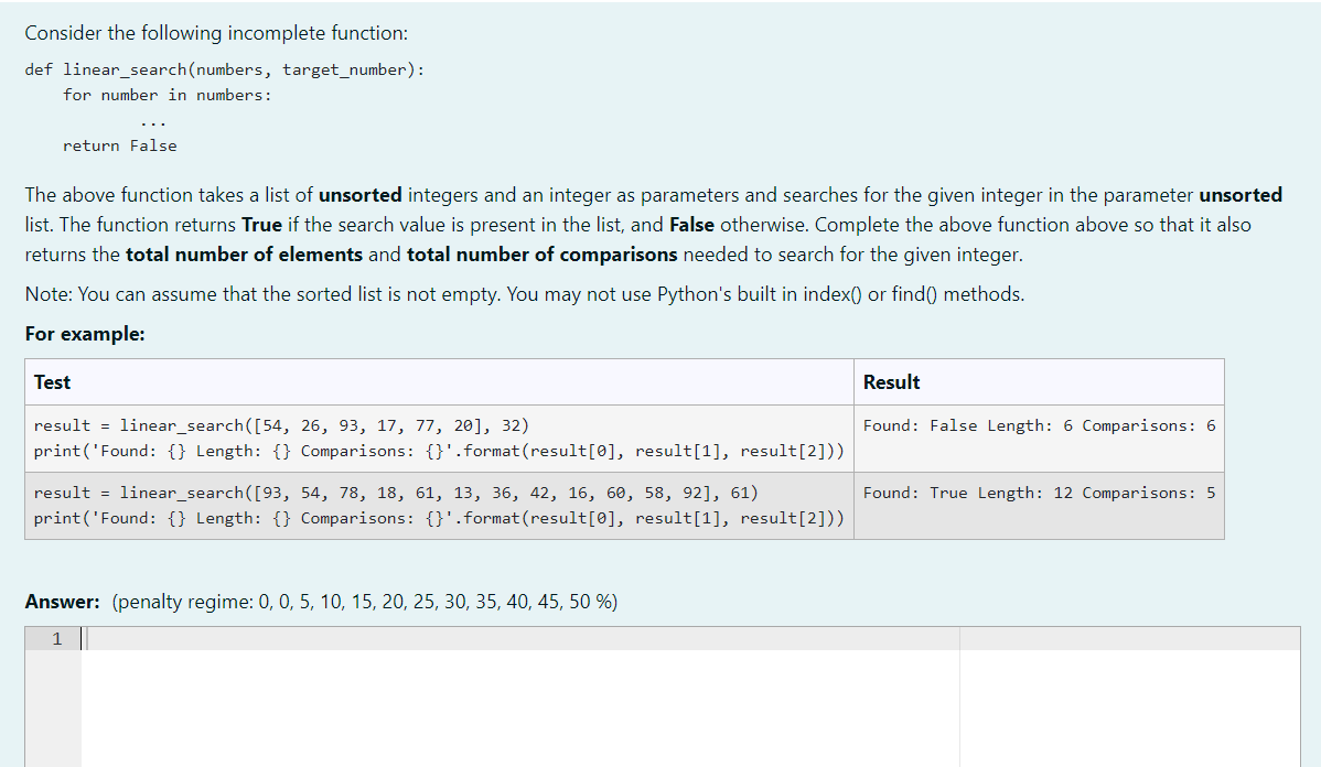 Solved Consider the following incomplete function: def | Chegg.com