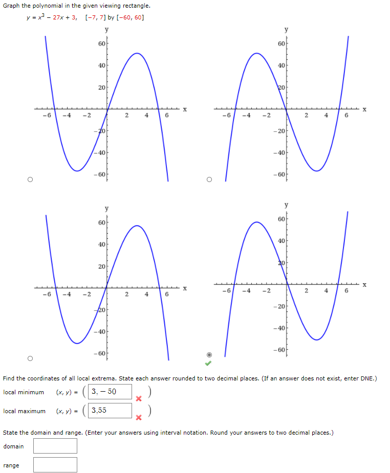 Solved Graph the polynomial in the given viewing rectangle. | Chegg.com