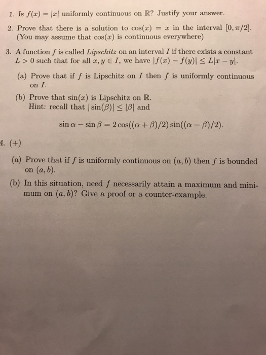 Solved Prove That Fx Is Uniformly Continuous On R But - vrogue.co Solved Prove That Fx Is Uniformly Continuous On R But - vrogue.co