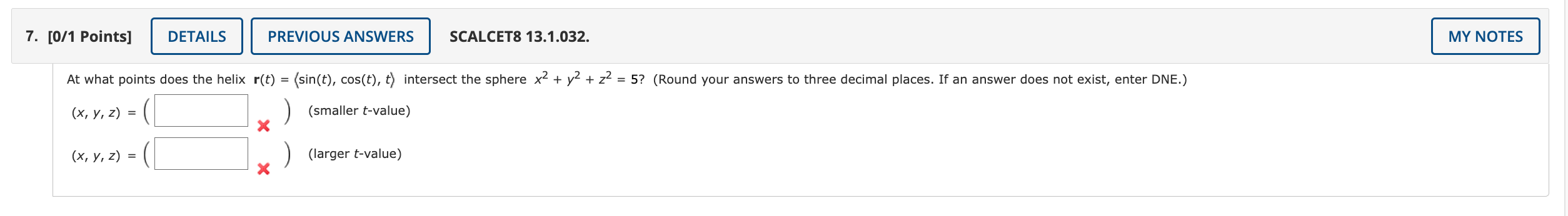Solved At what points does the helix r(t)= sin(t),cos(t),t | Chegg.com