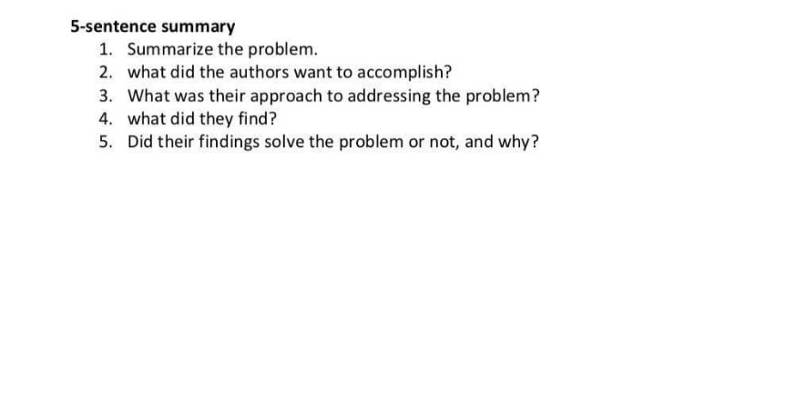 Write A 5 Sentence Summary On Madsen Et Al 2001 With Chegg