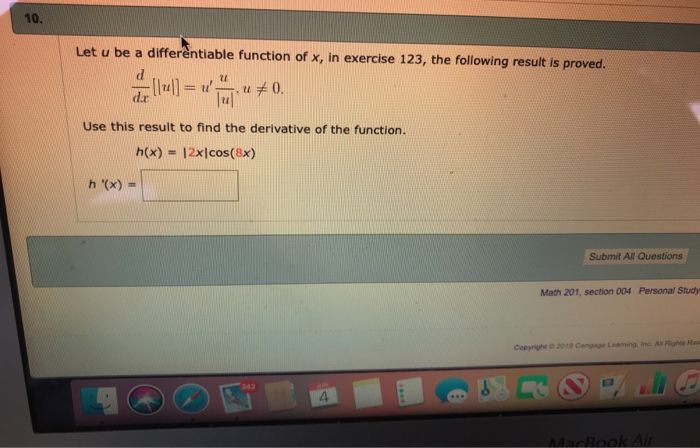 Solved Let u be a differentiable function of x, in exercise | Chegg.com