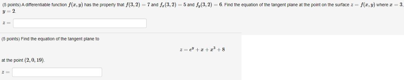 Solved (5 points) A differentiable function f(x,y) has the | Chegg.com