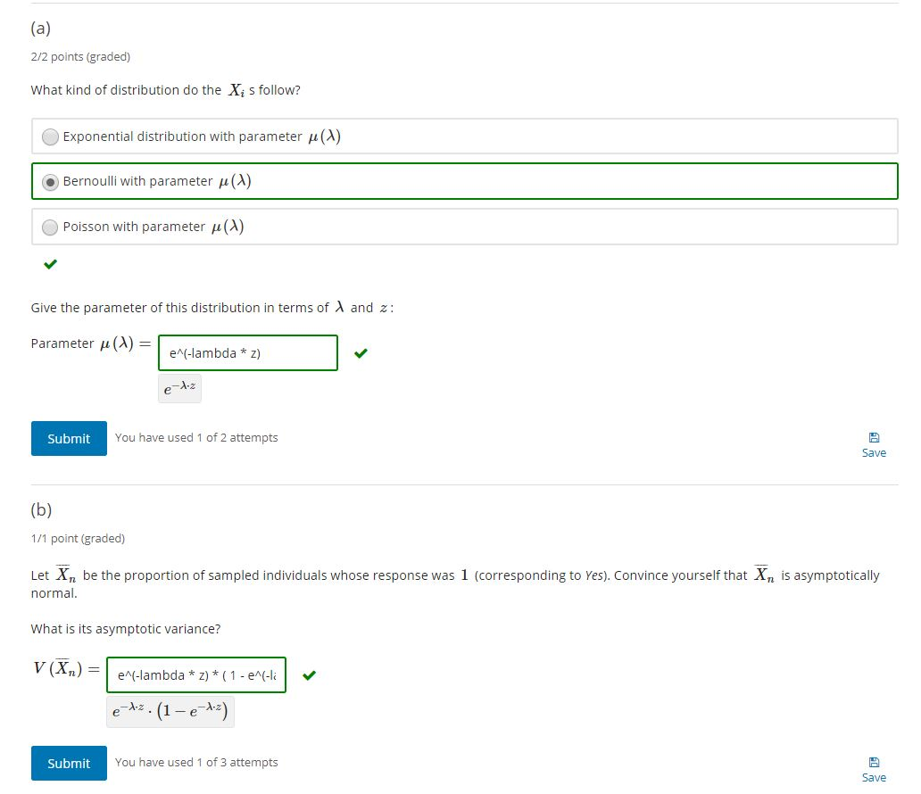(d) 1 point possible (graded) Convince yourself that | Chegg.com