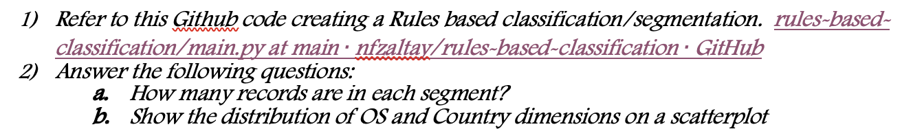 Solved 1) Refer to this Github code creating a Rules based | Chegg.com