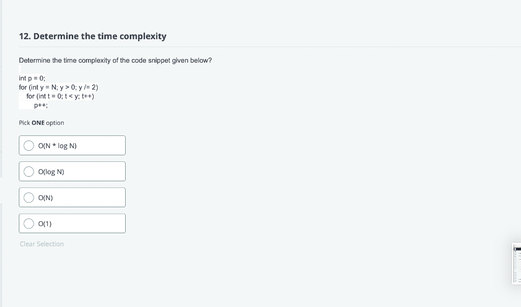 Solved 12. Determine the time complexity Determine the time | Chegg.com