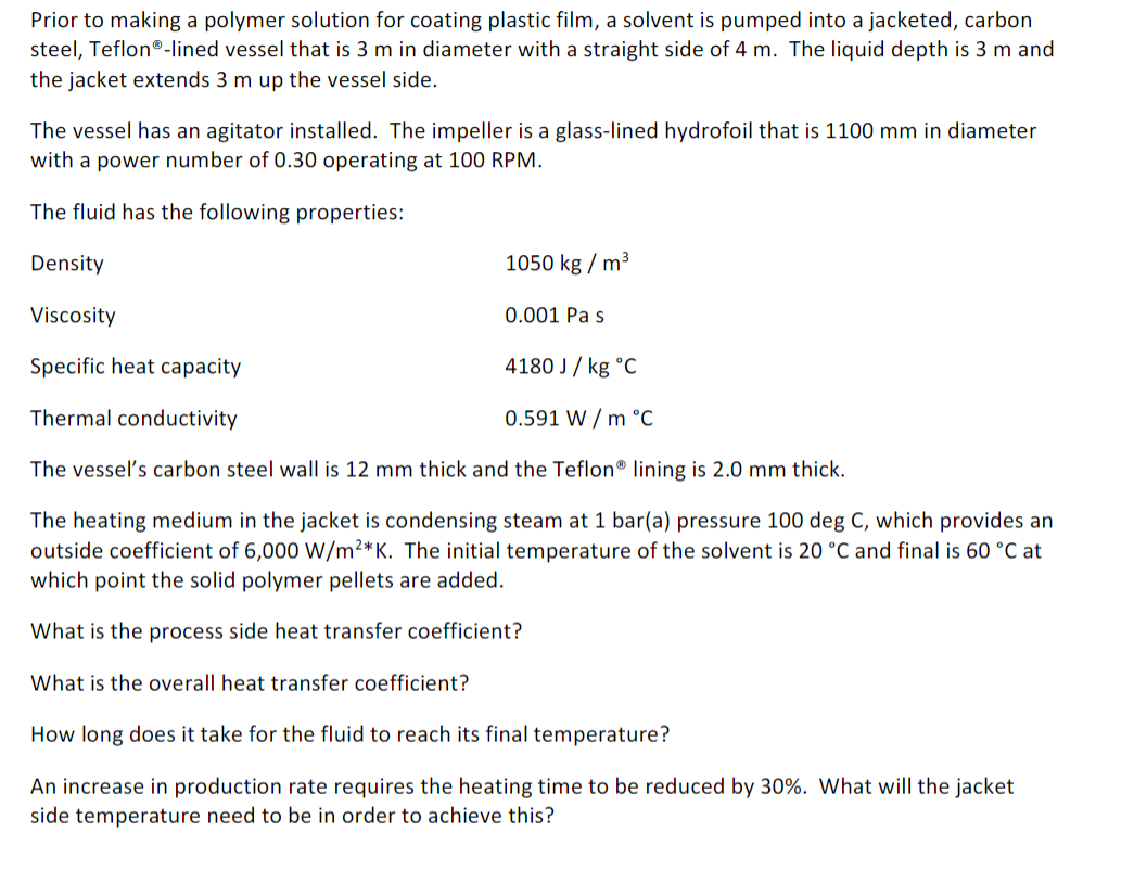 Solved Prior to making a polymer solution for coating | Chegg.com