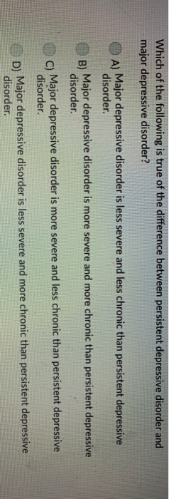 Solved Which of the following is true of the difference | Chegg.com