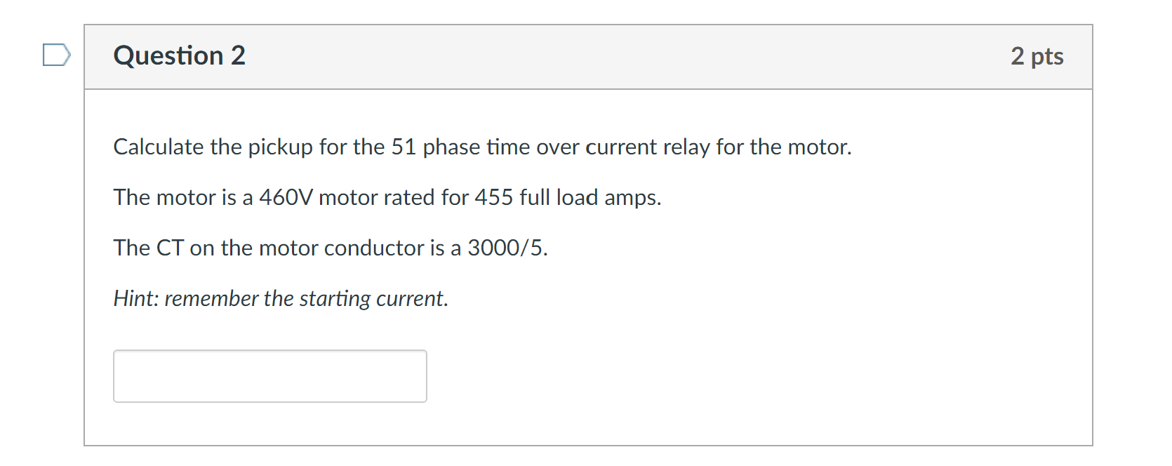 Solved Calculate the pickup for the 51 phase time over | Chegg.com
