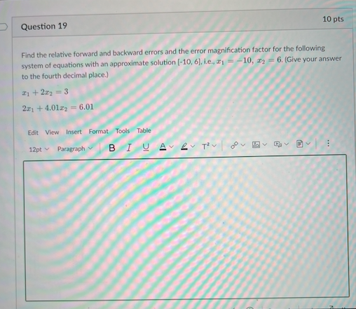 Solved 10 Pts Question 19 Find The Relative Forward And 