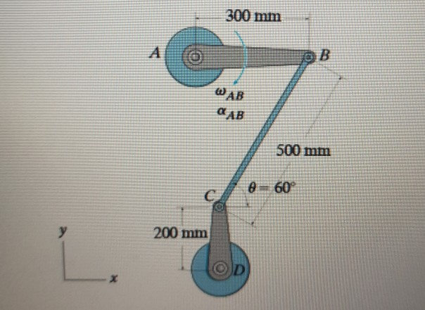 Solved Member Ab Has The Angular Velocity ωab 2 Rad S And Chegg
