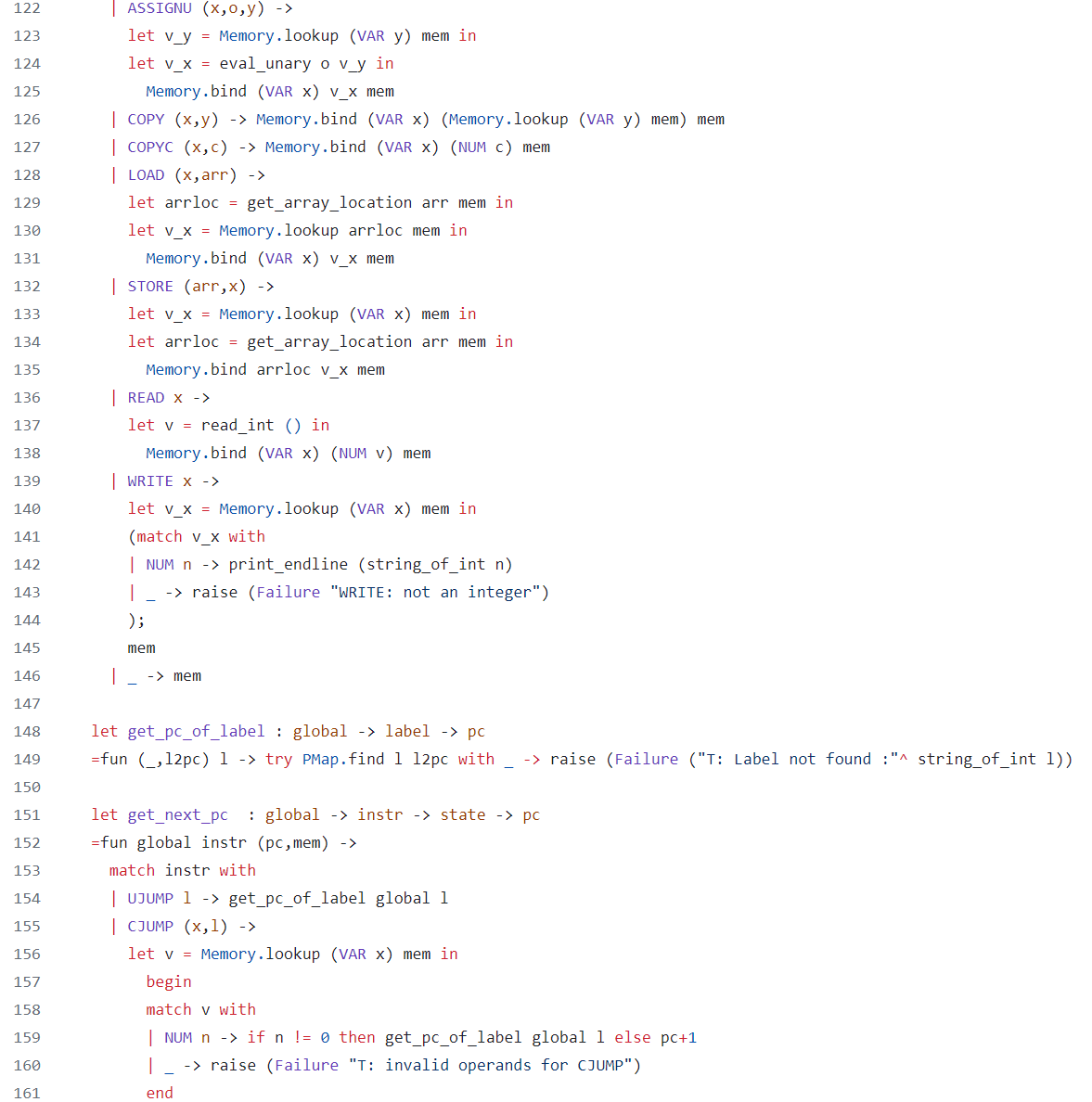 Solved Making translator.ml and optimizer.ml(from given | Chegg.com