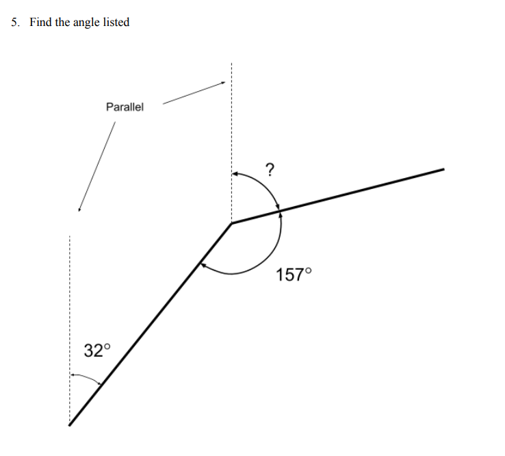 Solved 5. Find the angle listed | Chegg.com
