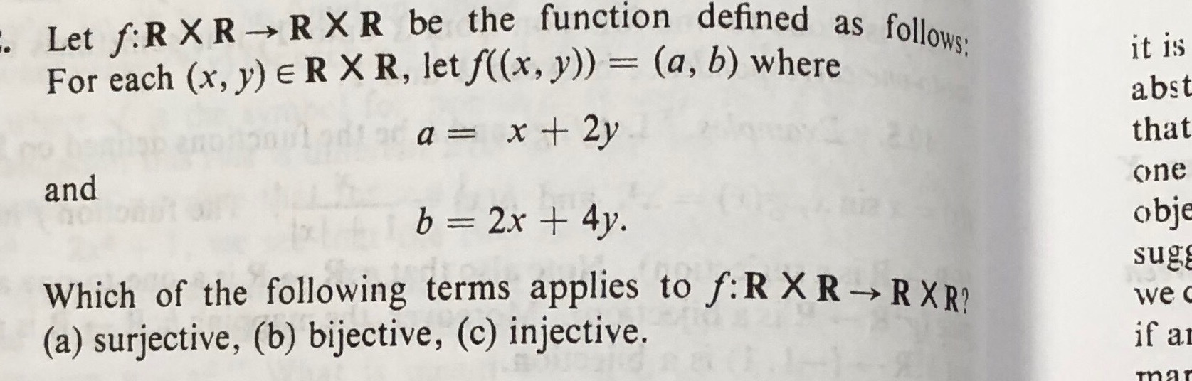 Solved - Let f:RXR → RXR be the function defined as fo For | Chegg.com