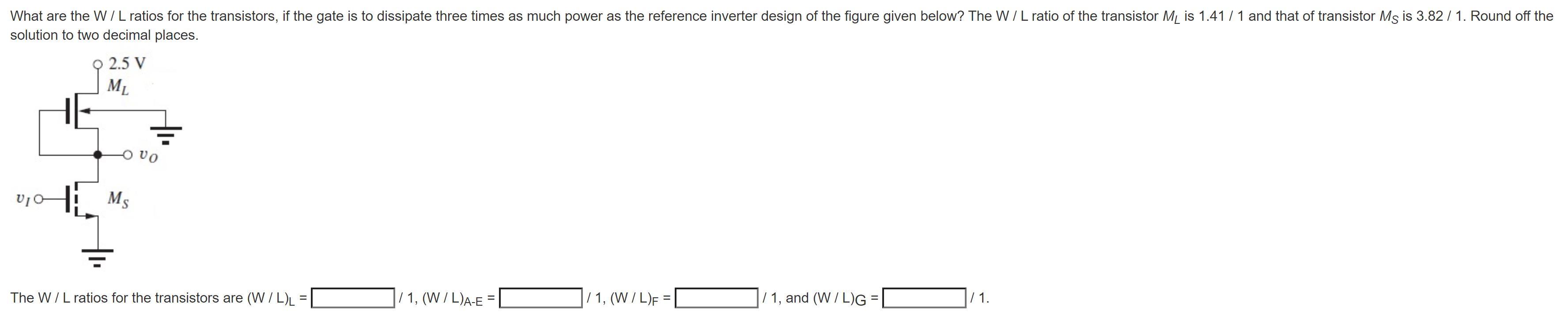 Solved Consider the given figure of an NMOS logic gate. +2.5 | Chegg.com