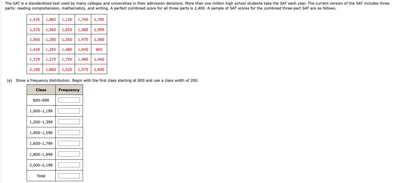 Solved parts: reading comprehension, mathematics, and | Chegg.com