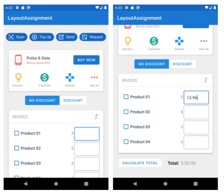 Solved Use the appropriate widgets and layouts to implement | Chegg.com