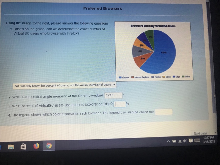 Solved Preferred Browsers Using the image to the right, | Chegg.com