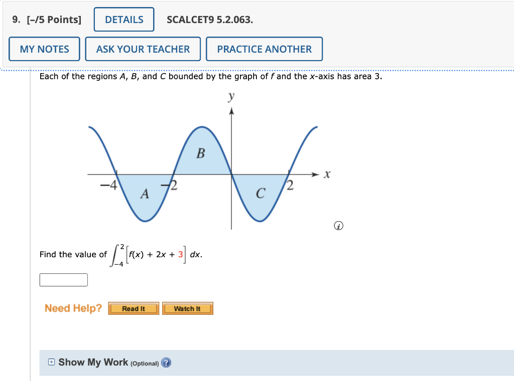 Solved Each of the regions A,B, and C bounded by the graph | Chegg.com
