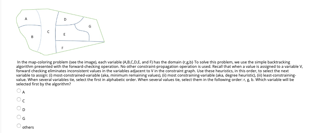 Solved EB In the map-coloring problem (see the image), each | Chegg.com
