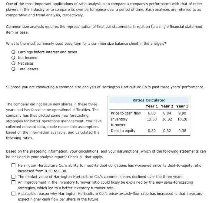 Solved One of the most important applications of ratio | Chegg.com