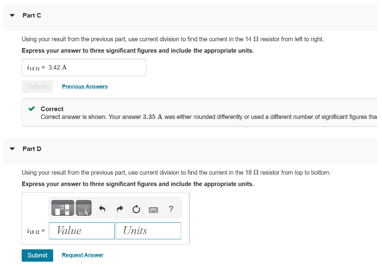 Solved Using Your Result From The Previous Part Use Current