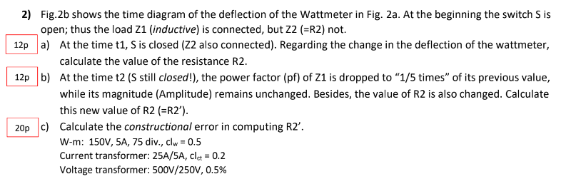 Solved 2) Fig.2b shows the time diagram of the deflection of | Chegg.com
