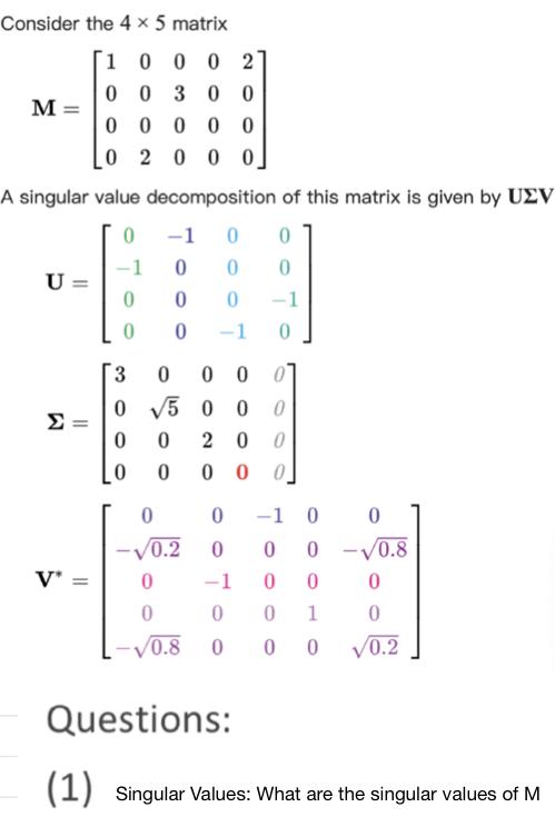 Solved Consider the 4×5 matrix M=⎣⎡10000002030000002000⎦⎤ A | Chegg.com