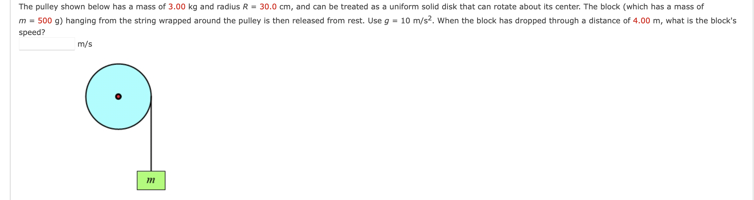 Solved speed? m/s | Chegg.com