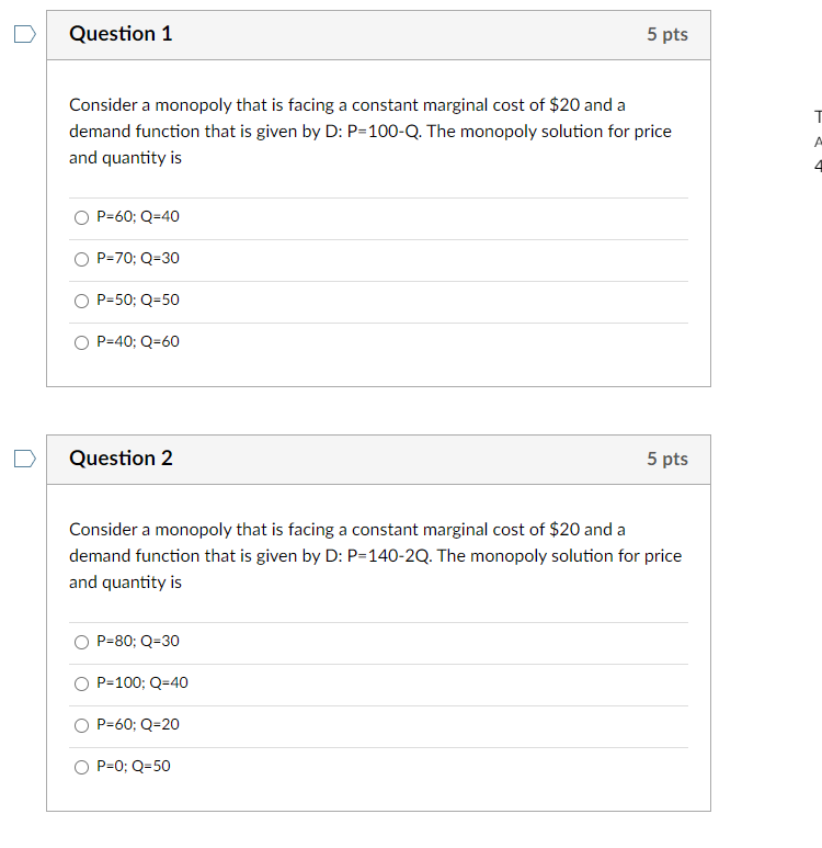 Solved Consider a monopoly that is facing a constant | Chegg.com