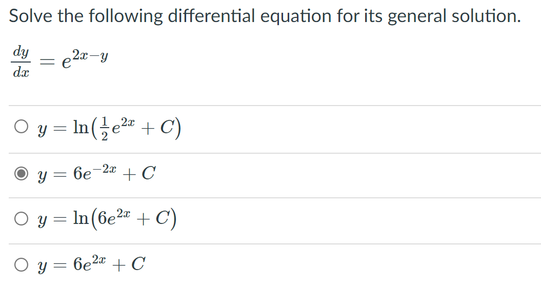 Solved Solve the following differential equation for its | Chegg.com