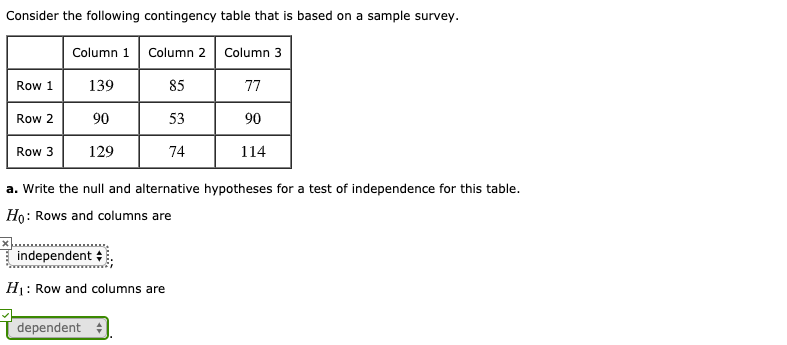 Solved Consider the following contingency table that is | Chegg.com