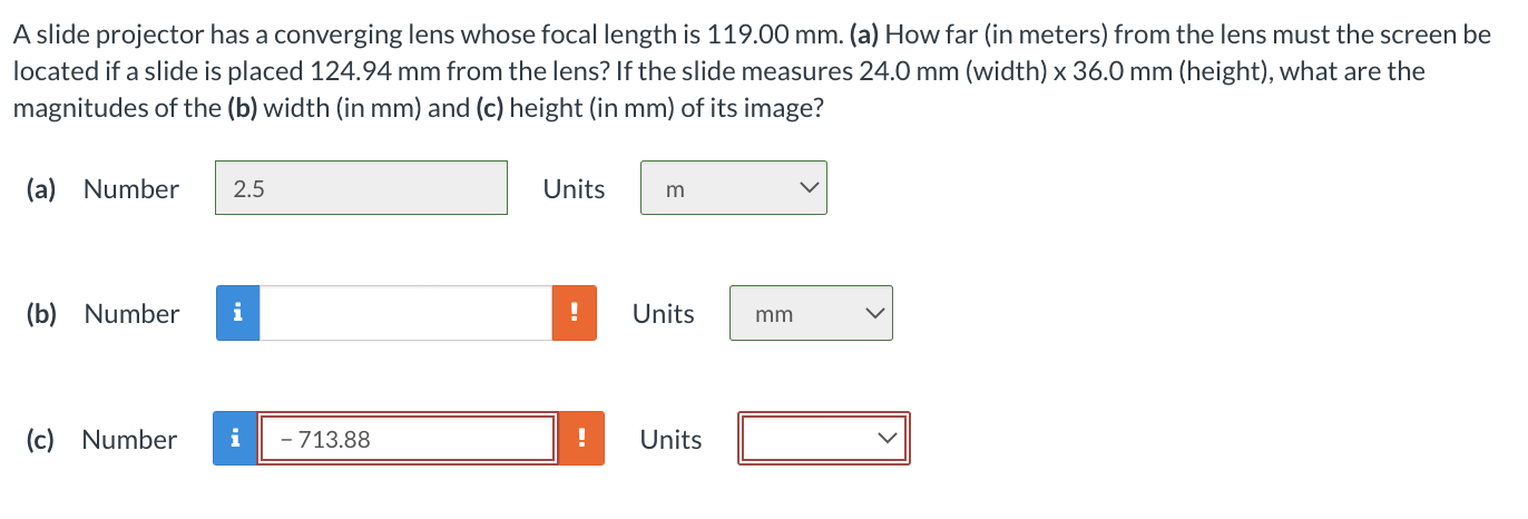 Solved A slide projector has a converging lens whose focal | Chegg.com