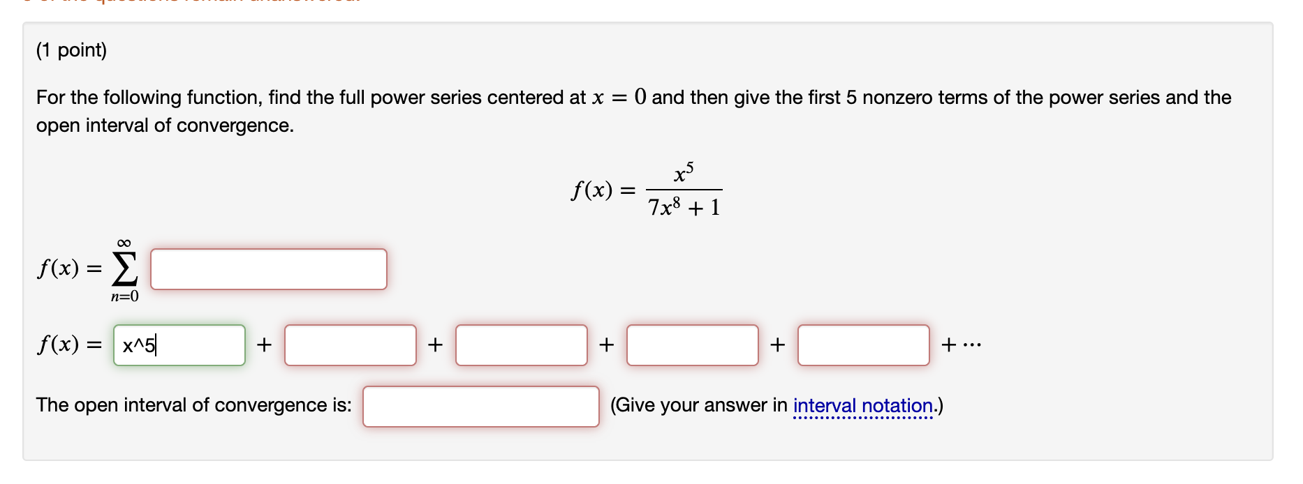 Solved For the following function, find the full power | Chegg.com