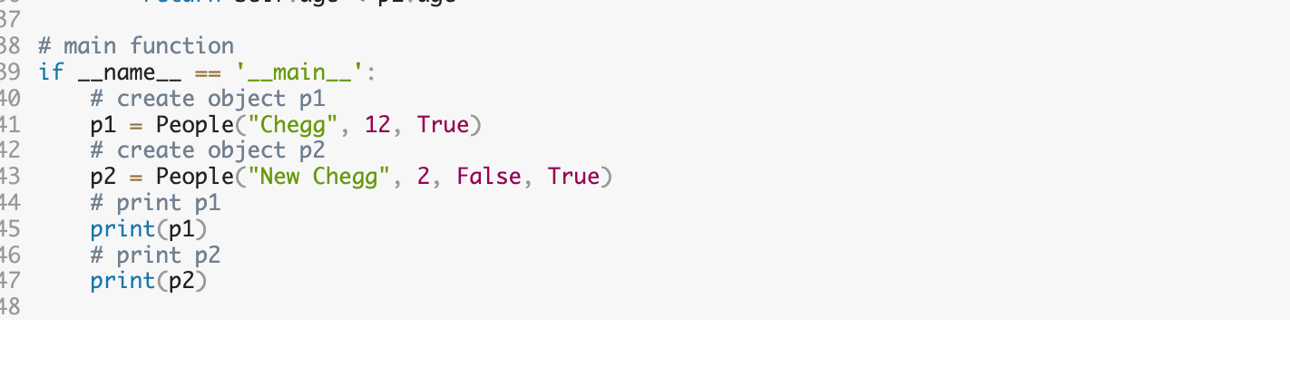 Solved Python object oriented programming, this is the | Chegg.com