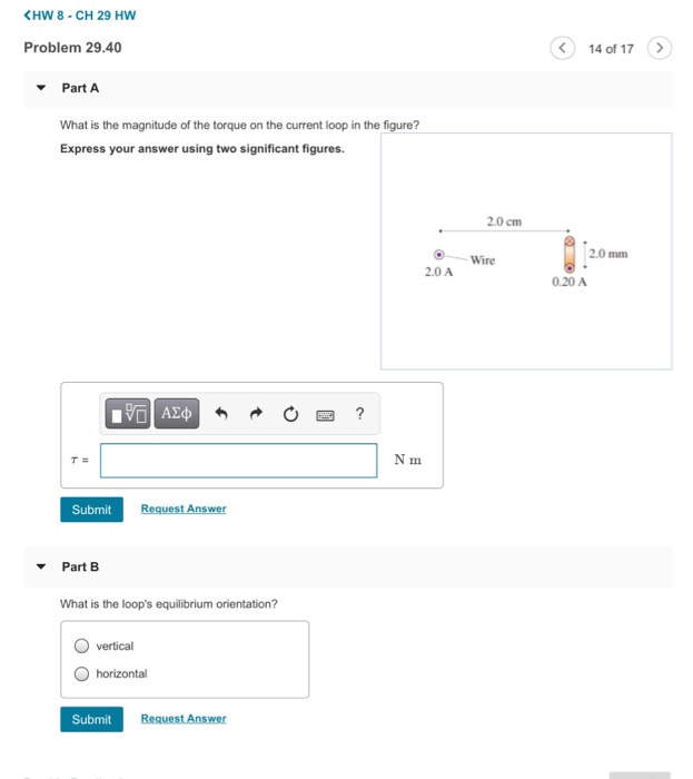Solved HW 8-CH 29 HW Problem 29.40 14 of 17 PartA What is | Chegg.com