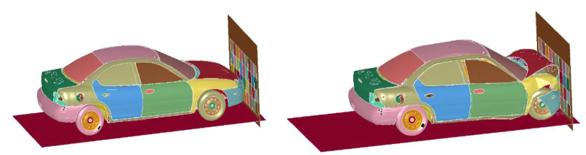 Solved The figure shows a vehicle crash test | Chegg.com