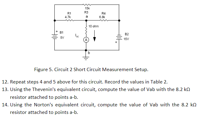 Solved 8. Construct the circuit show in Figure 4 and measure | Chegg.com