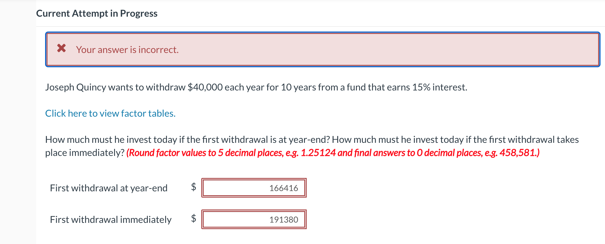Solved Current Attempt in Progress Joseph Quincy wants to | Chegg.com