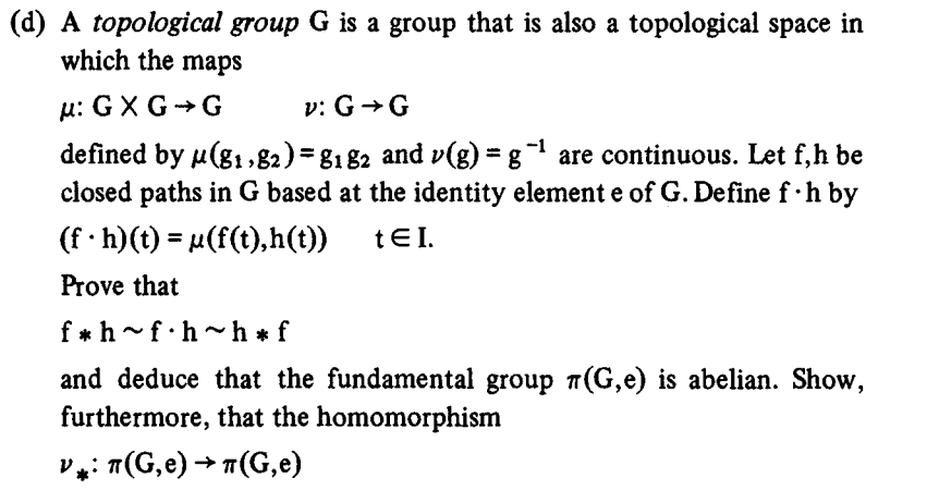 Solved (d) A topological group G is a group that is also a | Chegg.com